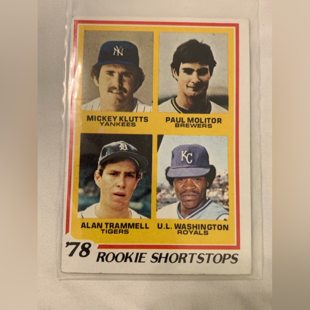 1978 Topps Baseball Card. Rookie Shortstops - Gem